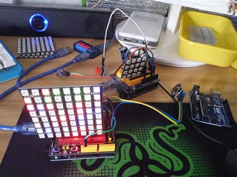 【雕爷学编程】arduino动手做（138） 64位ws2812点阵屏模块4 行者花雕 博客园