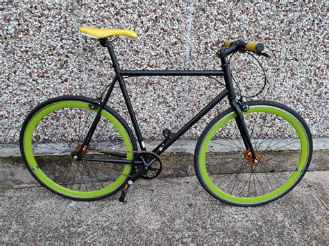 No Logo Flat Bar Fixie Bike 56cm 22inch Single Speed Taman Fixed Gear