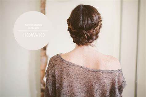 Sincerely Kinsey Twisted Maiden Braid Bun Hair Tutorial Hair Bun