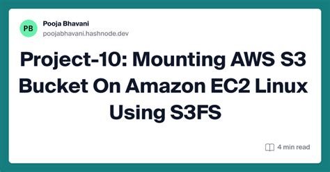 Pooja Bhavani On Linkedin Project 10 Mounting Aws S3 Bucket On Amazon