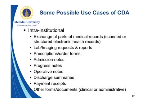 Hl7 And Hl7 Cda The Implementation Of Thailands Healthcare Messaging