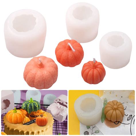 3d Pumpkin Silicone Mold Diy Halloween Candle Wax Mould Handmade Resin