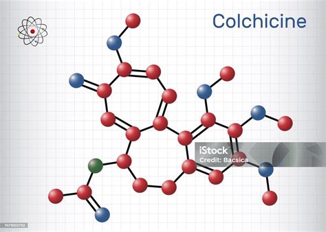Colchicine Molecule It Is Alkaloid With Antigout And Antiinflammatory