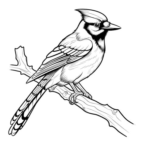 Premium Vector Hand Drawn Sketch Blue Jay Bird Illustration