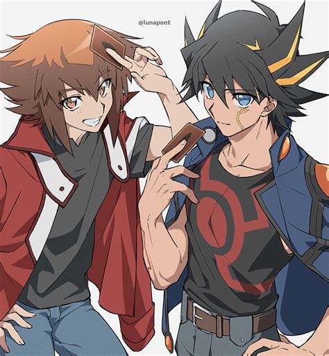 Yuki Judai And Fudo Yusei Yu Gi Oh And 2 More Drawn By Lunapont