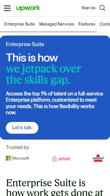 upwork enterprise suite landing page design inspiration
