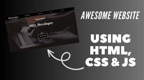 Building A Website From Scratch Html Css And Javascript Tutorial Youtube