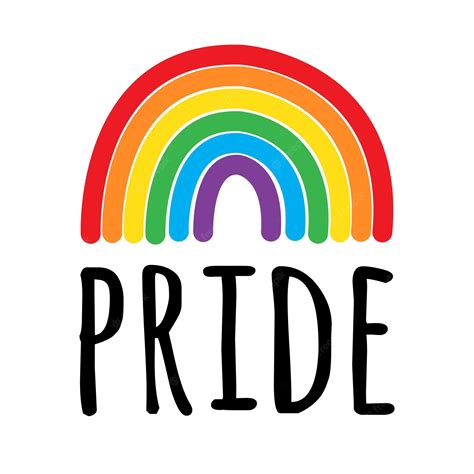 Premium Vector Vector Lgbt Rainbow Flag With Pride Lettering