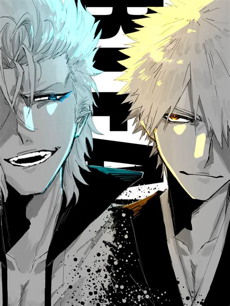 Kurosaki Ichigo And Grimmjow Jaegerjaquez Bleach Drawn By Hhjr 3me