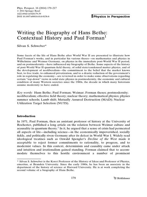 Schweber 2014 Pdf Physics Mathematical Physics