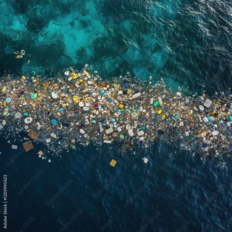 The Plastic Littering A Ocean Great Pacific Garbage Patch Ocean Pollution Crisis Marine