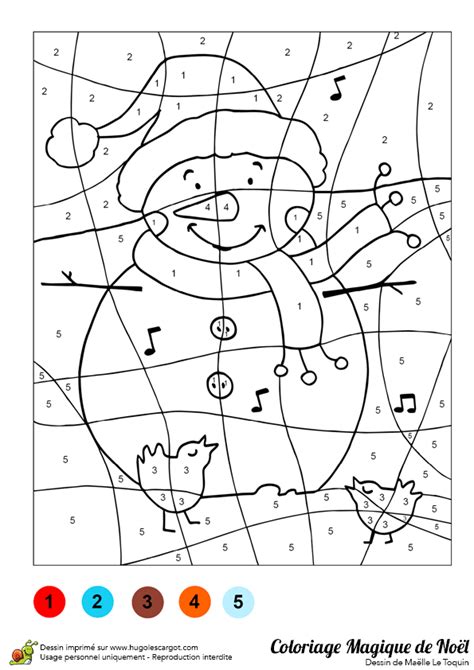 Coloriage Magique Dun Bonhomme De Neige Page 103 Sur 112 Sur