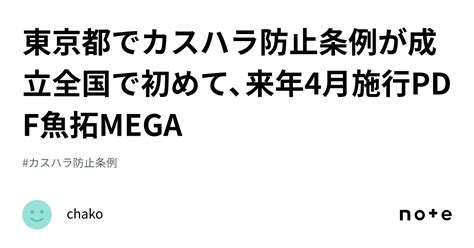 東京都でカスハラ防止条例が成立全国で初めて、来年4月施行pdf魚拓mega ｜chako