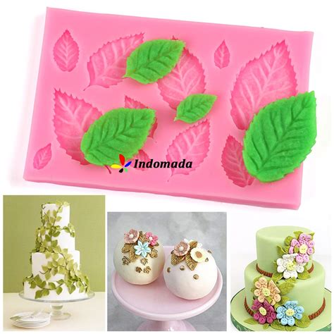 Jual Indomada Cetakan Silikon Daun 12 Leaves Silicone Mould Mold Coklat Clay Fondant Fondan
