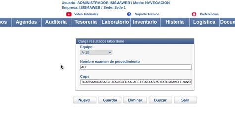 Examen Por Procedimiento Isismaweb