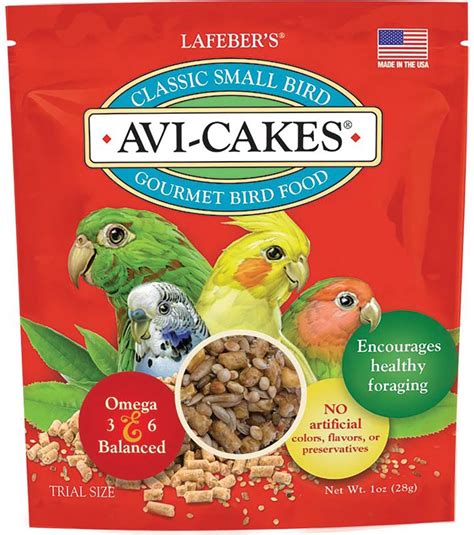 Discontinued Lafeber Classic Small Bird Avi Cakes Bird Food 1 Oz Bag
