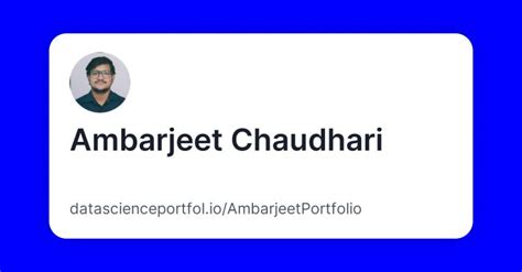 Ambarjeet Chaudhari On Linkedin Ambarjeet Chaudhari Data Portfolio