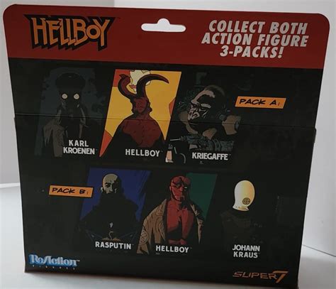Hellboy Reaction Figure 3 Pack Karl Kroenen Hellboy Kriegaffe New