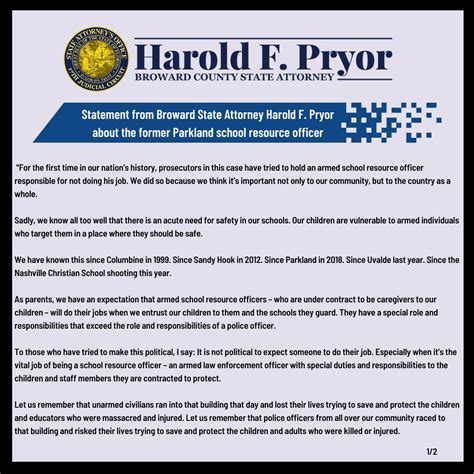 Broward State Attorneys Office On Twitter Statement From Broward