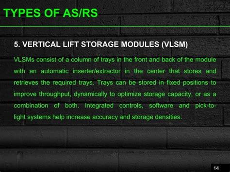 Automated Storage And Retrieval Systems Pptx Data Storage And