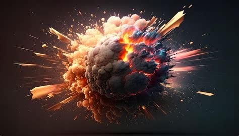 Premium Photo A Picture Of An Explosion With A Black Background