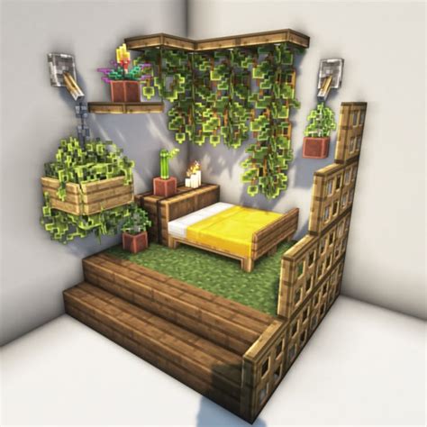 Minecraft Cute Small Bedroom Design Idea Easy In Survival En 2024