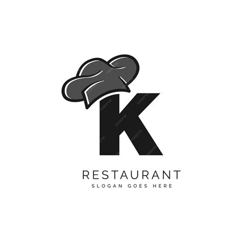 Premium Vector Letter K Chef Logo For Restaurant Business Alphabet K Concept Design Hotel Icon