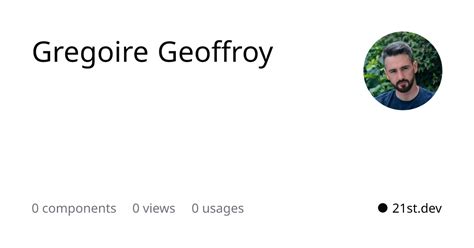 Gregoire Geoffroys Components And Demos 21stdev