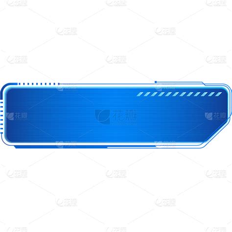 科技风通用科技框立体文本框元素素材