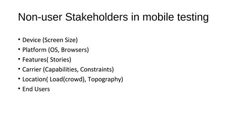 Mobile Testing Brief Overview Ppt