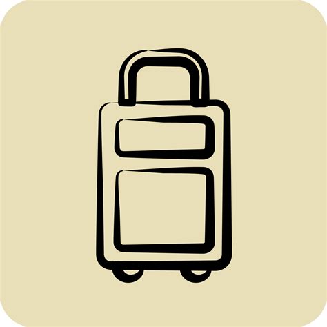 Icône Valise En Relation à Eid Al Adha Symbole Glyphe Style Facile