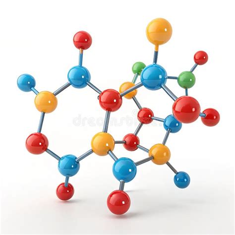 3d Molecular Structure Floating Stock Illustration Illustration Of