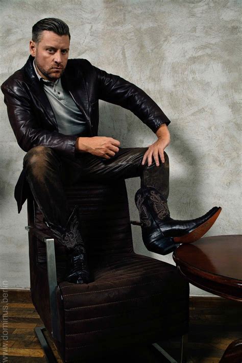 Pin By Mica John On Men And Boots Leather Fashion Men Mens Leather