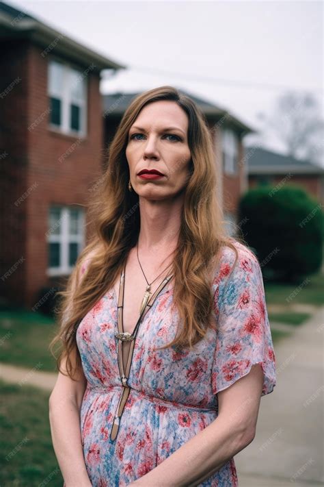 Premium Ai Image Portrait Of A Transgender Woman Standing Outside