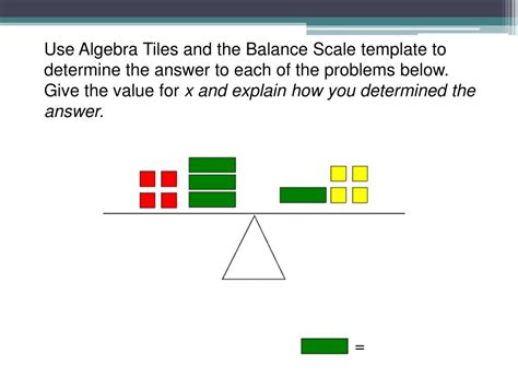 PPT Using Algebra Tiles To Build A Concrete Representation Solving Equations PowerPoint