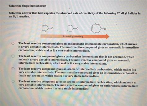 Solved Select The Single Best Answer Select The Answer That