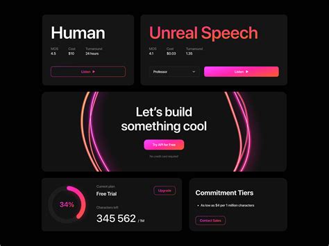 Landing Page For Ultra Realistic Text To Speech API Behance