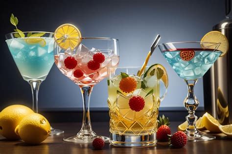 Premium Photo Cocktail Glasses