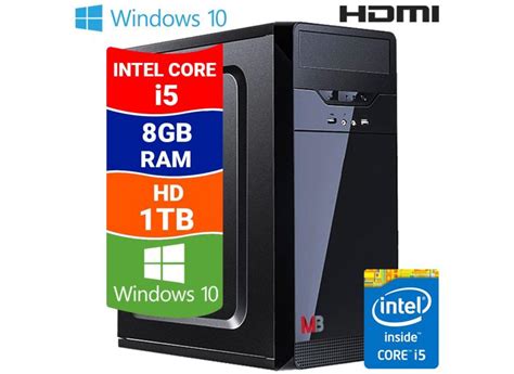 Computador Intel Core I5 8GB HD 1TB Hdmi Windows 10 Desktop Pc Mali