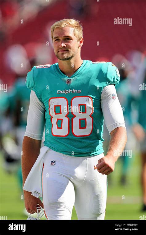 Miami Dolphins Tight End Mike Gesicki 88 Walks Off The Field During A