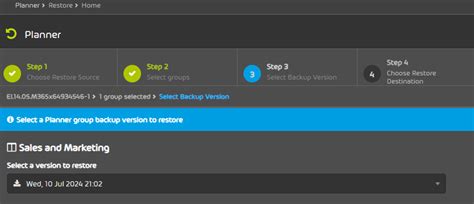 How Do I Restore An Entire Planner Group Hornetsecurity Knowledgebase