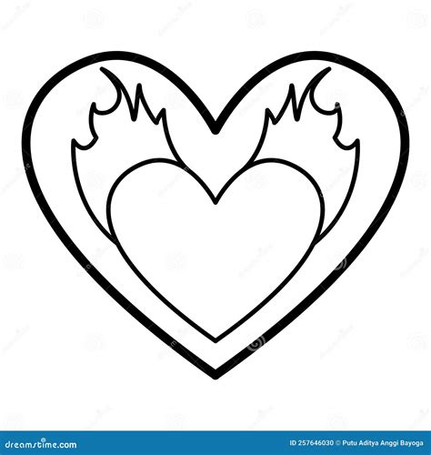 Simple Heart Icon Stock Vector Illustration Of Flat 257646030