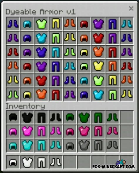 Dyeable Armor Mod For Mcpe 12