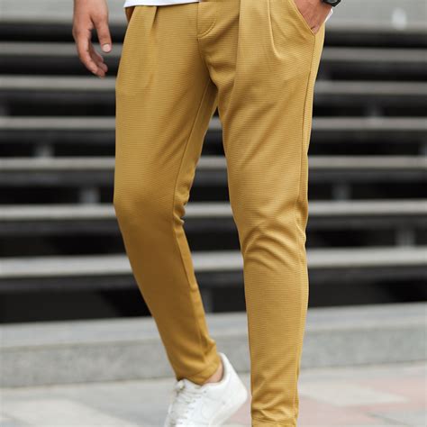 Turbo Proform Waffle Texture Slim Fit Trouser In Camel Turbo Brands