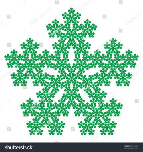 Sierpinski Pentagon 4th Iteration Pentaflake Center Stock Vector Royalty Free 538157275