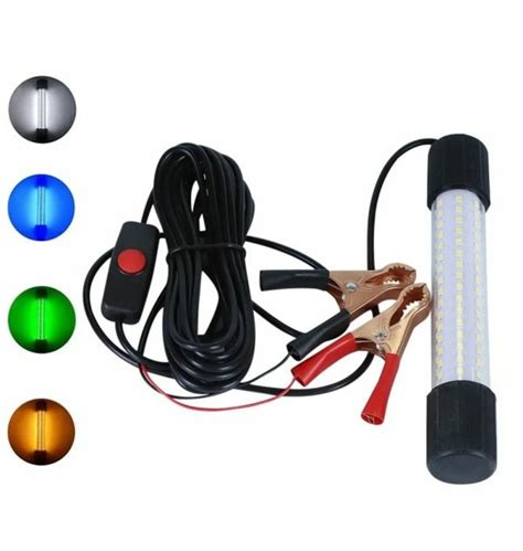 방수 Led 낚시 조명 수중 램프 잠수정 보트 야간 리싱 오징어 크릴 13w Dc12v 티몬