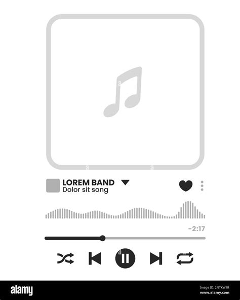 Music Player Interface Smartphone Media Play App Minimalistic Ui Internet Or Web Music