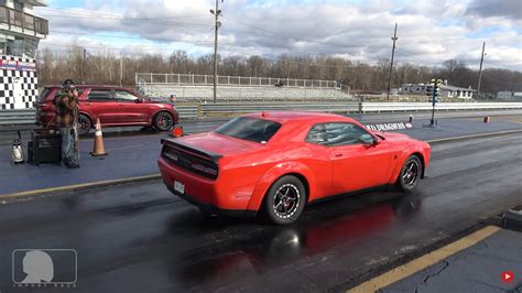 Dodge Challenger SRT Hellcat Drags Chevy Camaro Z 28 And Durango It S