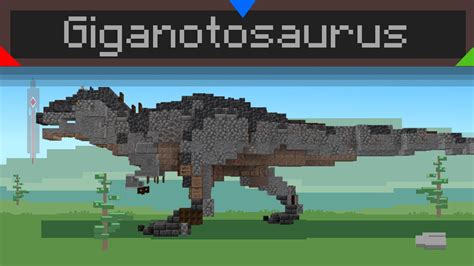 Minecraft How To Build Giganotosaurus Ark Survival Evolved Youtube