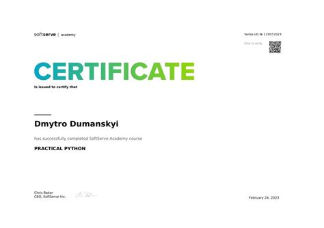 Dmytro Dumanskyi On Linkedin Completed A Practical Course In Python Thanks Softserve For Such